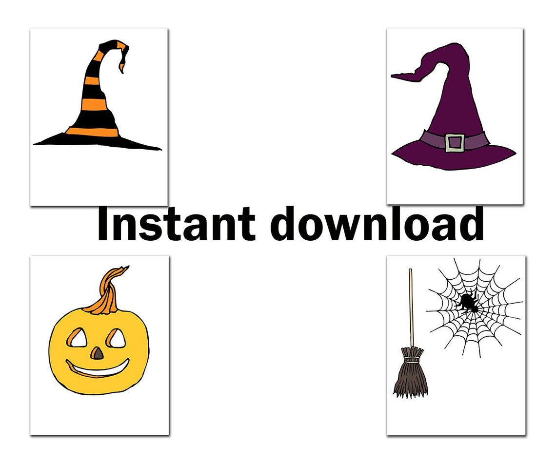 Halloween Masks Photo Booth Props: Printable Party Masks (PDF) - Etsy