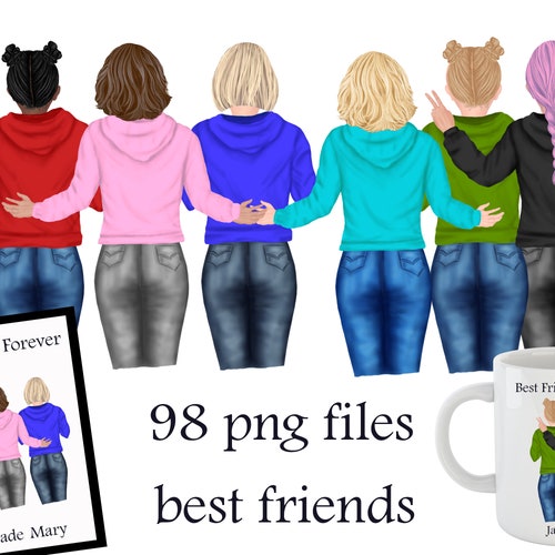 Besties Bubble Letters Besties Clip Art Besties Sublimation - Etsy Hong ...