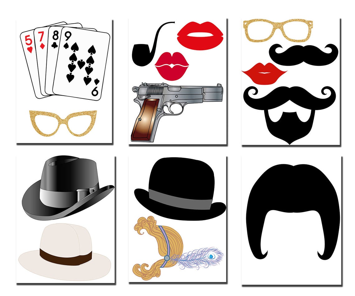 Prohibition Photo Booth Props: great GATSBY Props - Etsy