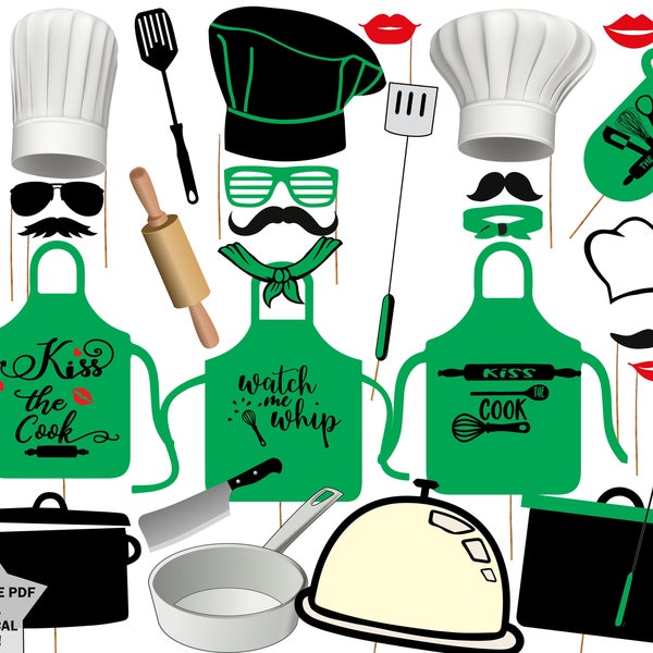 Cooking Party Photobooth Party Props - Etsy