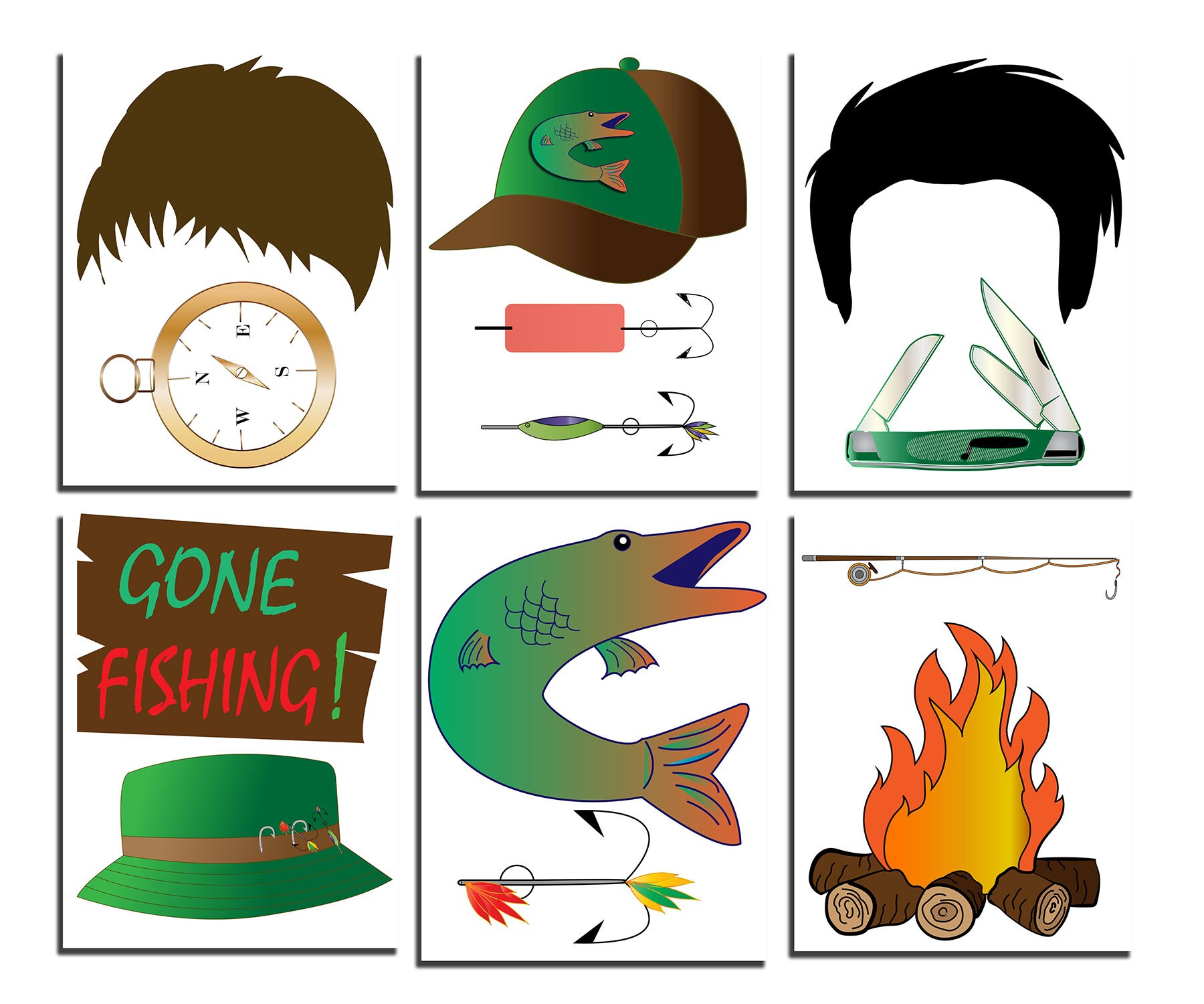 Fishing Photo Booth Prop: fishing PARTY Props - Etsy UK