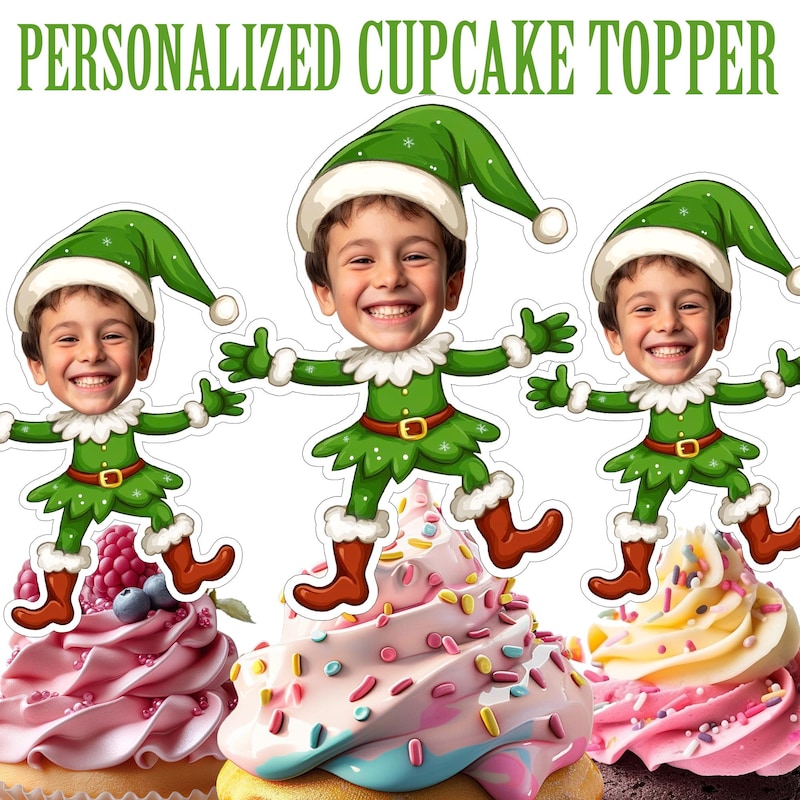 Elf Cupcake Toppers - Etsy