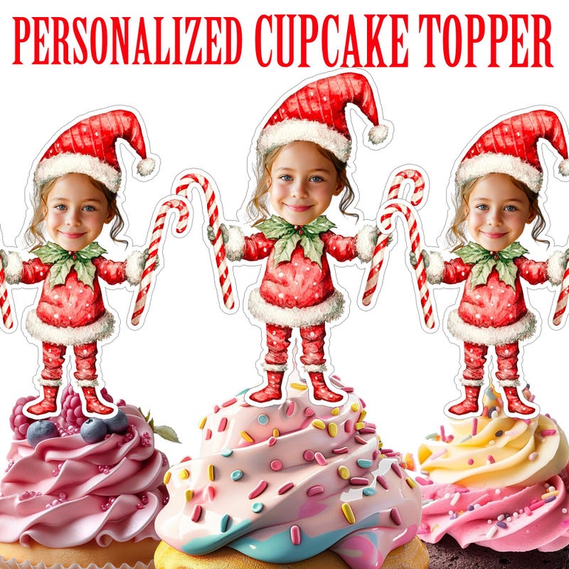 Elf Cupcake Topper - Etsy