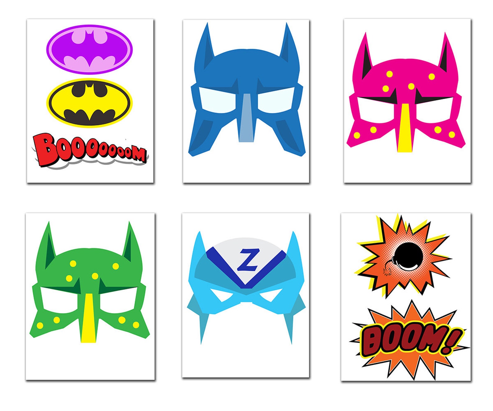 Superhero Birthday Photo Booth Props: superhero PARTY Props Printable ...