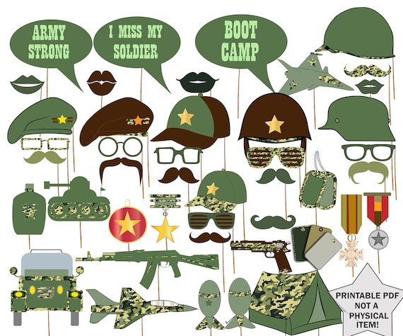 Army Photo Booth Props: military Props Army | Etsy Canada