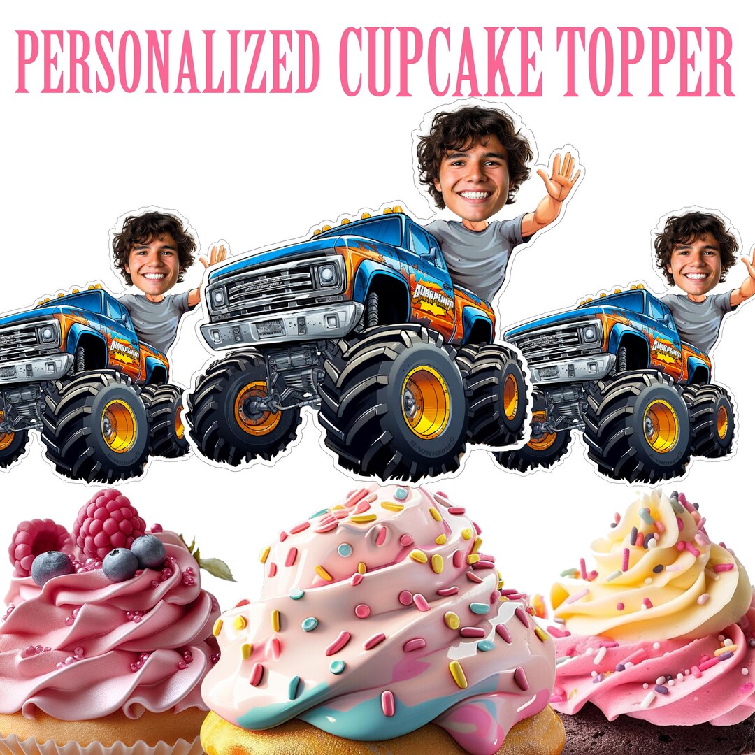Personalized Quad Bike Cupcake Topper: Custom Photo ATV Birthday Decor ...