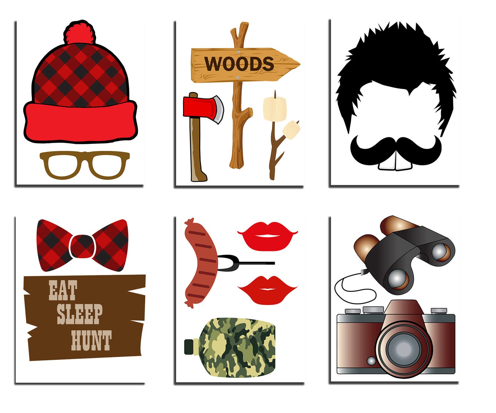 Hunting Photo Booth Props: Adventure Birthday Party (printable PDF) - Etsy