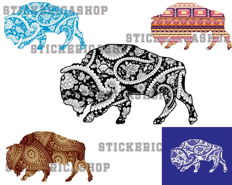 Buffalo Mandala Buffalo Zentagle Zentangle Design Mandala - Etsy