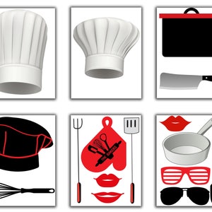 Baking Photobooth Party Props: chef PARTY Props Little Chef ,kitchen ...