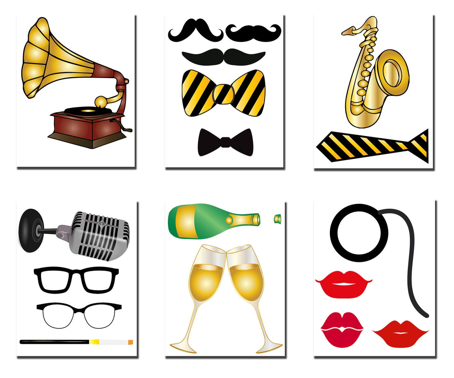 20s Party Photo Booth Props: gatsby PHOTO Props Roaring 20s Party ...