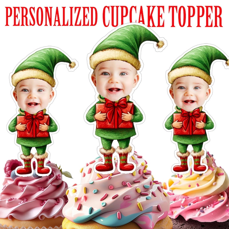 Elf Cupcake Toppers - Etsy