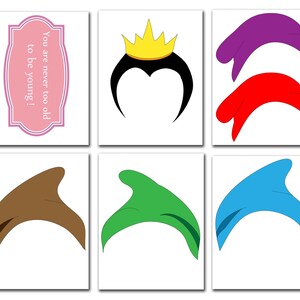 Snow White Photo Booth Props: Princess Party (printable PDF) - Etsy