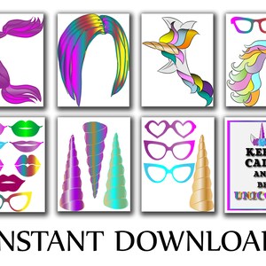Unicorn Photo Booth Props: unicorn PARTY Props - Etsy
