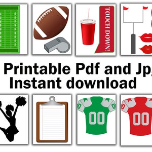 Football Photo Booth Props: "super BOWL Party" Sports Photobooth ...