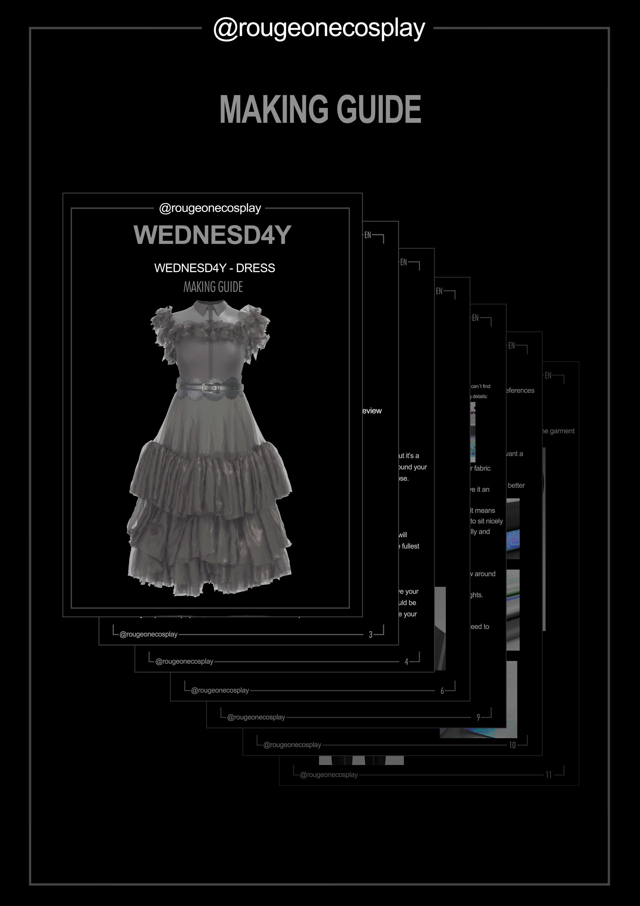 Movie Gothic Dress Pattern DIGITAL Sizes 34-44+guide for Cosplay - Etsy