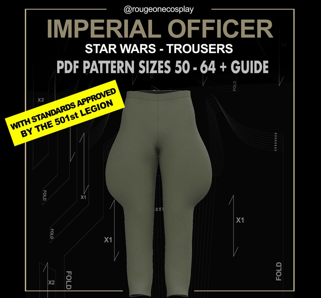 Imperial Officer Gunner Costume Pants DIGITAL Sizes 50-64 Guide - Etsy