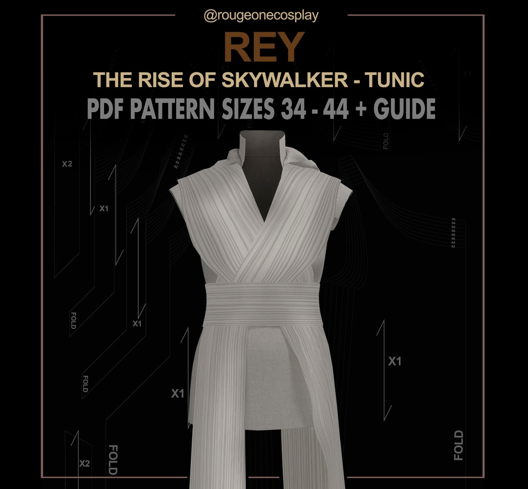Rey Cosplay Costume Pattern DIGITAL Sizes 34-44 Guide / Jedi - Etsy