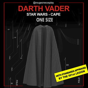 Darth Vader Cosplay Costume Cloak Starwars Cosplay Pattern DIGITAL One ...