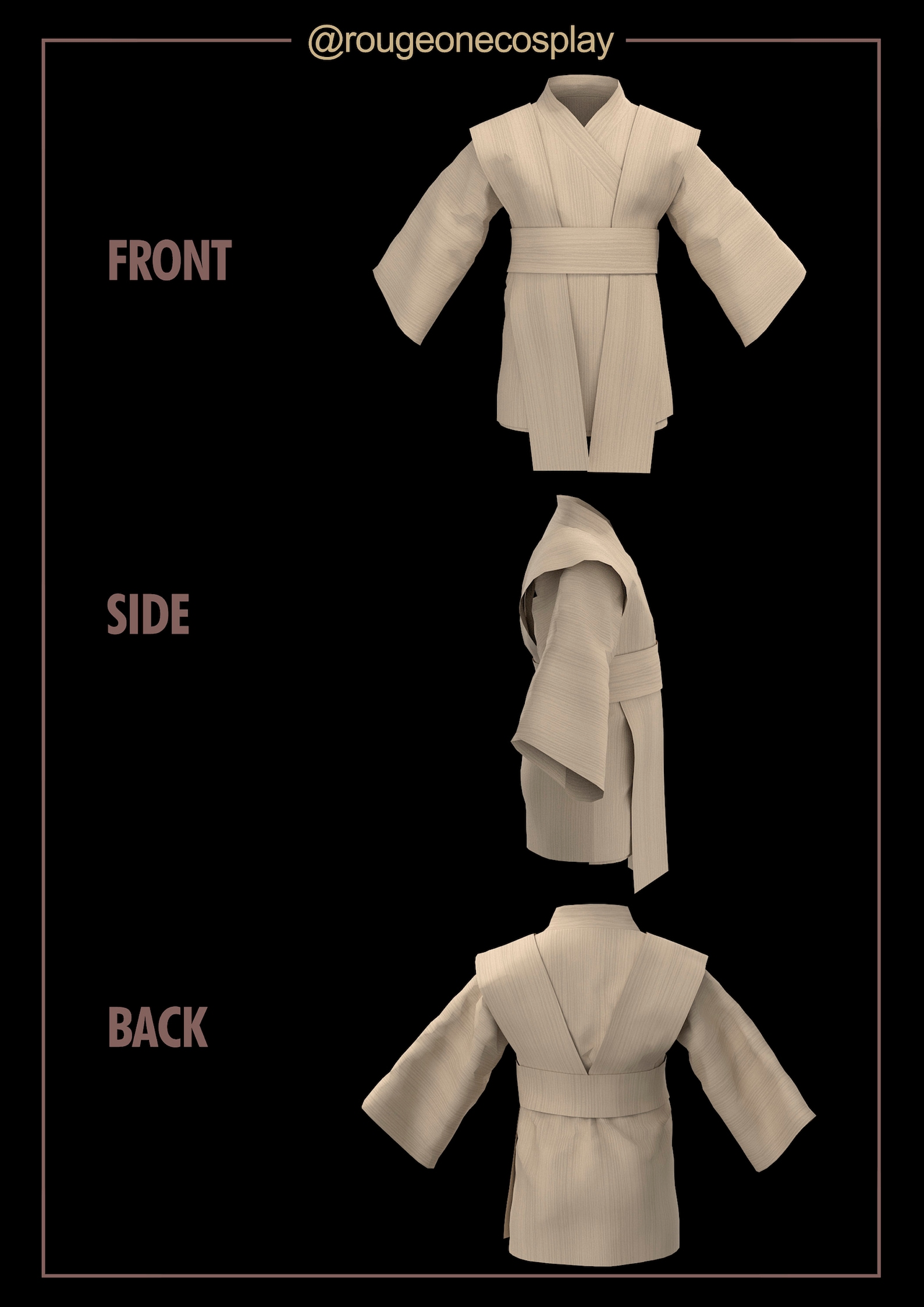 Obi Wan Sewing Pattern Tunic DIGITAL Sizes 50-64 + Guide / Jedi Suit - Etsy