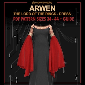 Arwen Dress Pattern: Lord of the Rings Cosplay Costume (sizes 34-44 ...
