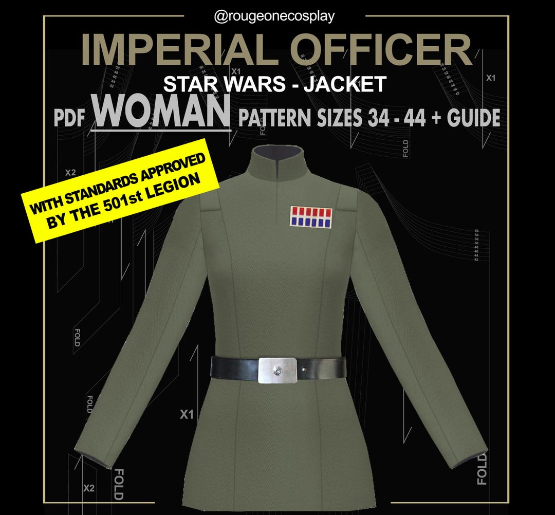 Imperial Officer Gunner WOMAN Costume Jacket DIGITAL Sizes 34-44 ...