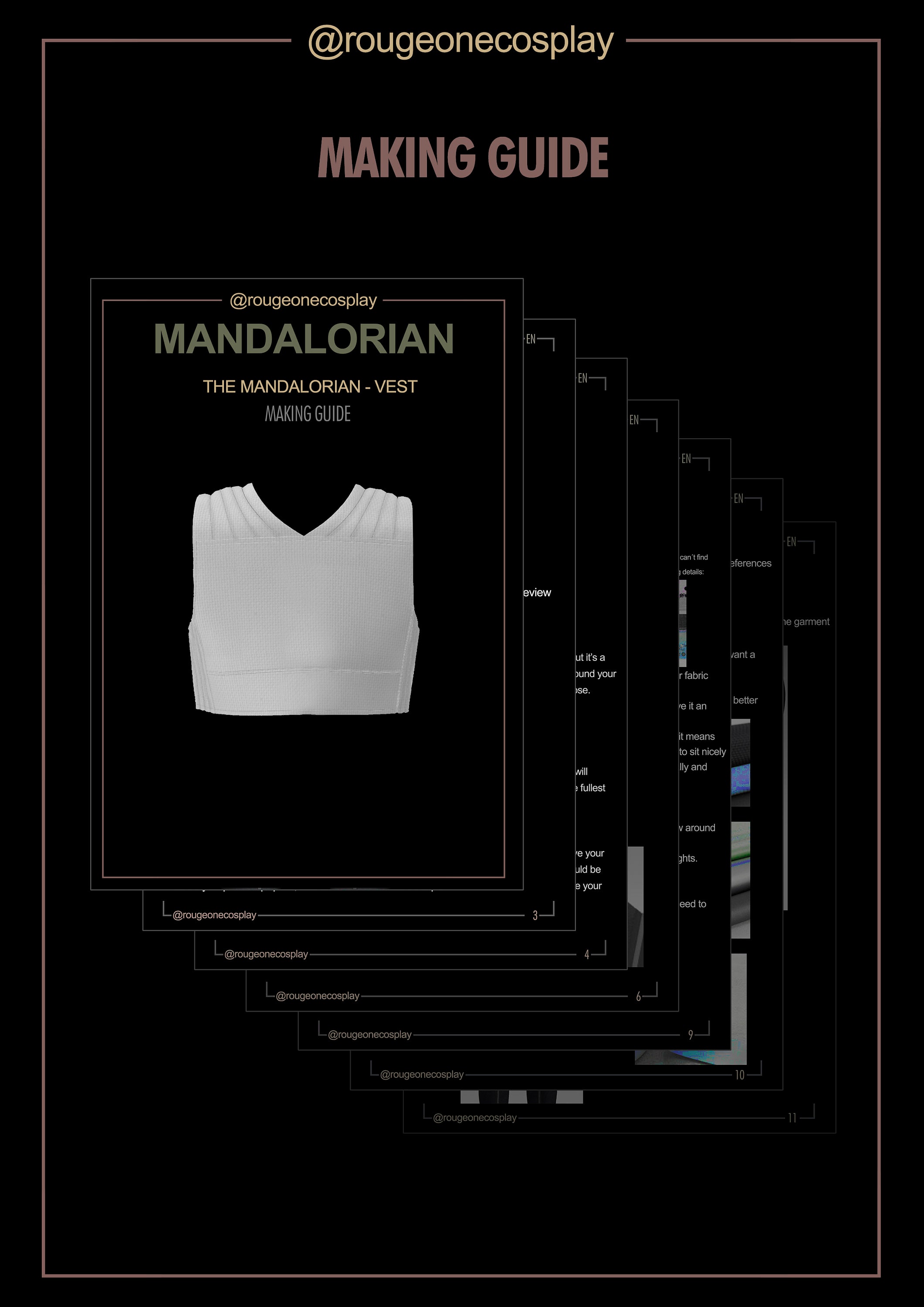 Mandalorian VEST Starwars Cosplay Pattern PDF Sizes 50-68 - Etsy