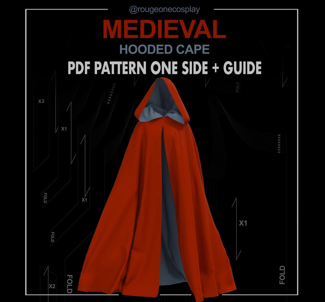 Fantasy Hooded Cape Sewing Pattern: Medieval Elven Costume (PDF) - Etsy