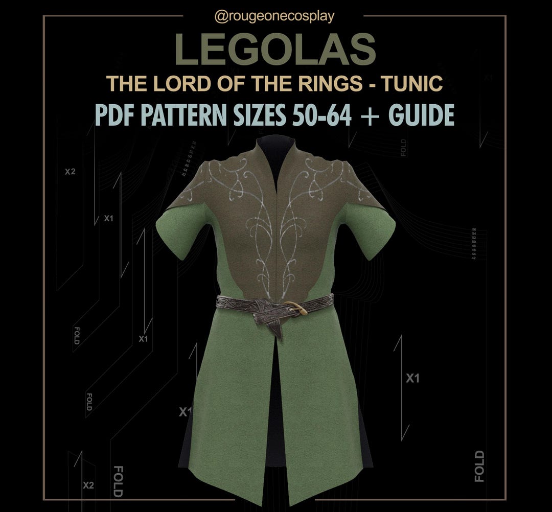 Legolas Tunic Cosplay Pattern: Lord of the Rings (PDF Pattern, Sizes 50 ...
