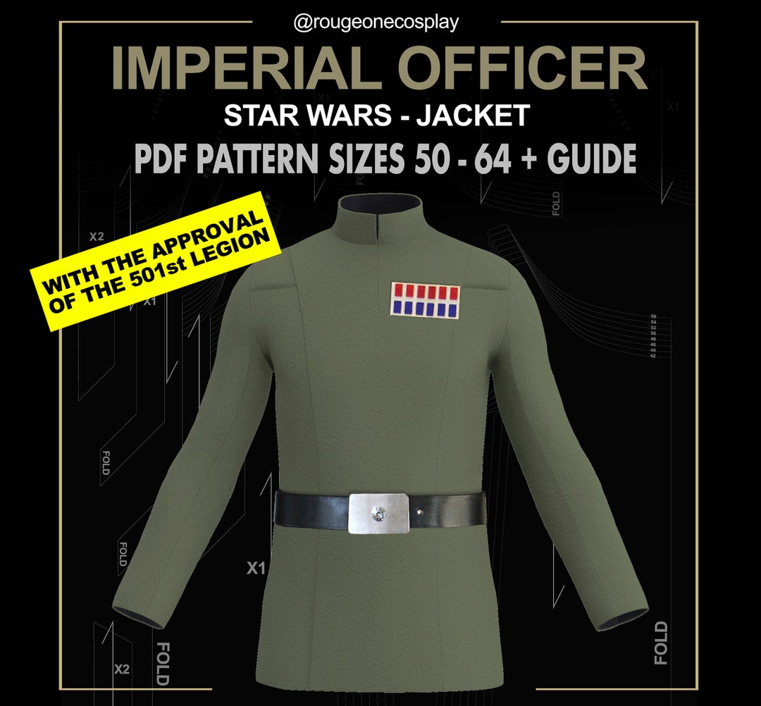 Imperial Officer Gunner Costume Jacket DIGITAL Sizes 50-64 Guide - Etsy