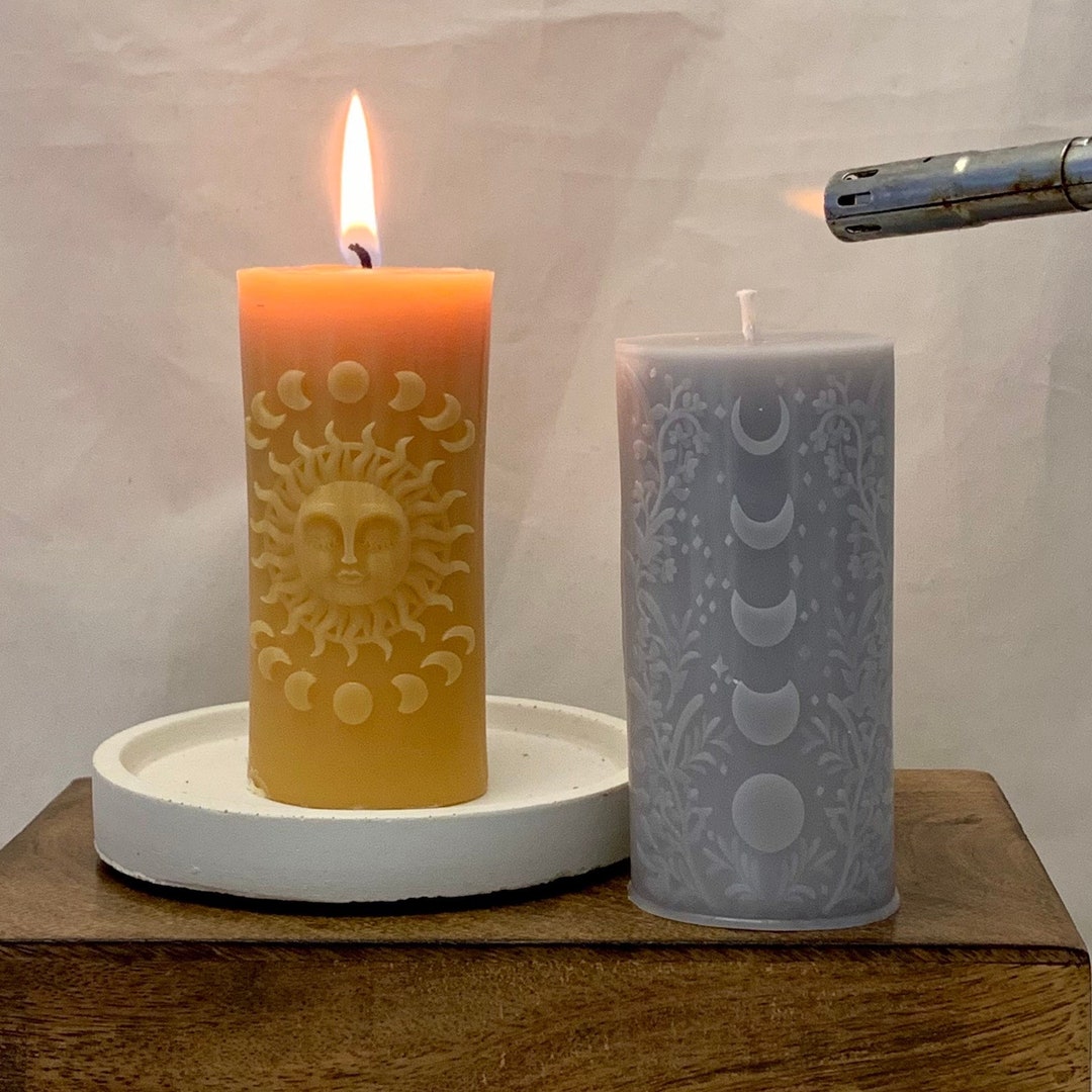 Sun and Moon Phases Candles, Altar Candles, Wiccan Ritual Candles ...