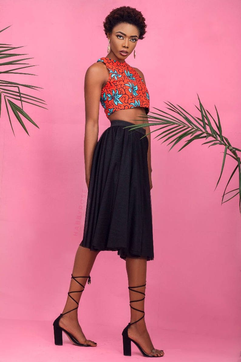 Mide African Crop Top, Tops and Tees, African Top, Ankara Top, Africa ...