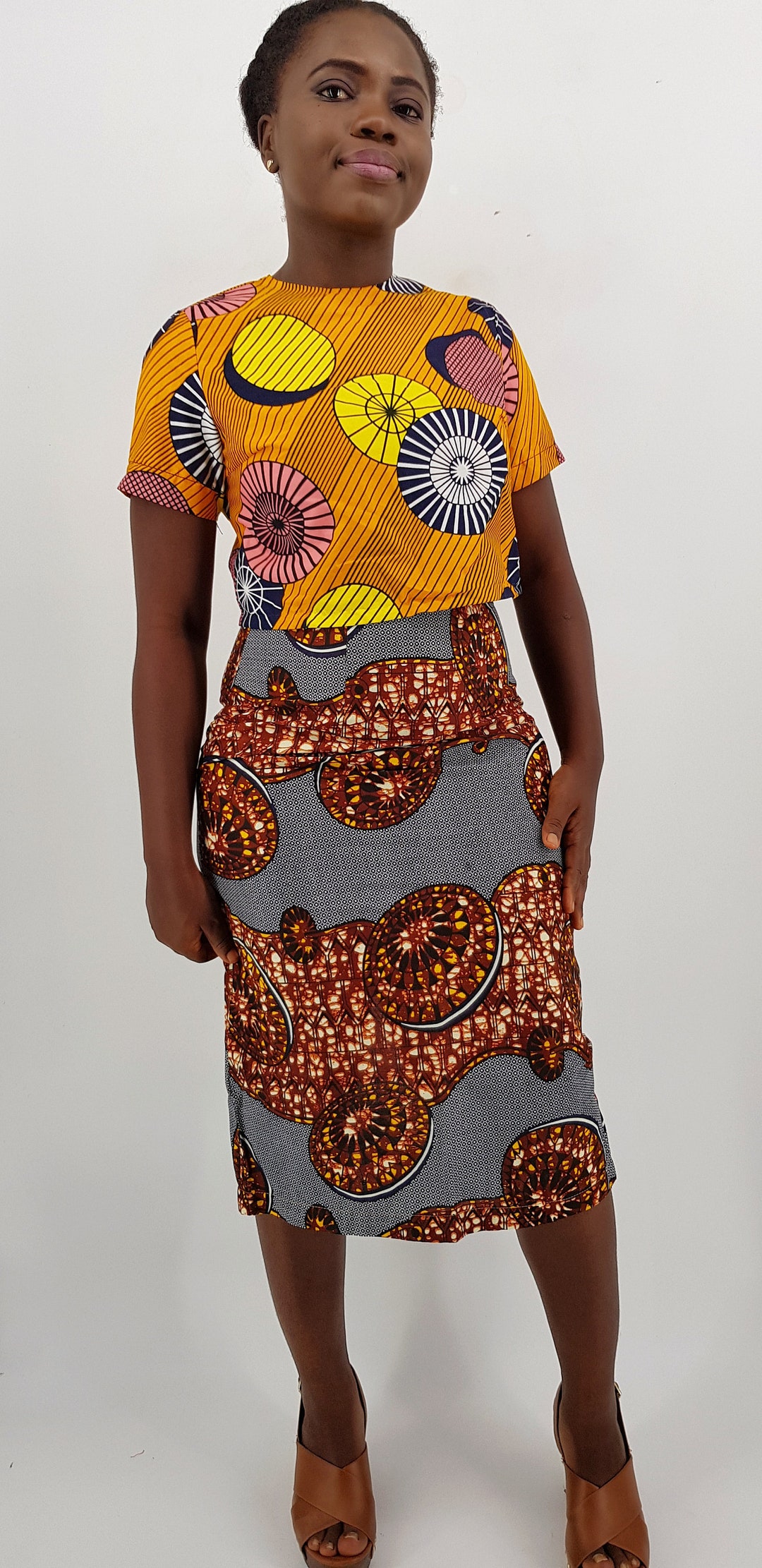 Tade African Crop Top// African Top, Red Top, Ankara Open Baby Tops ...