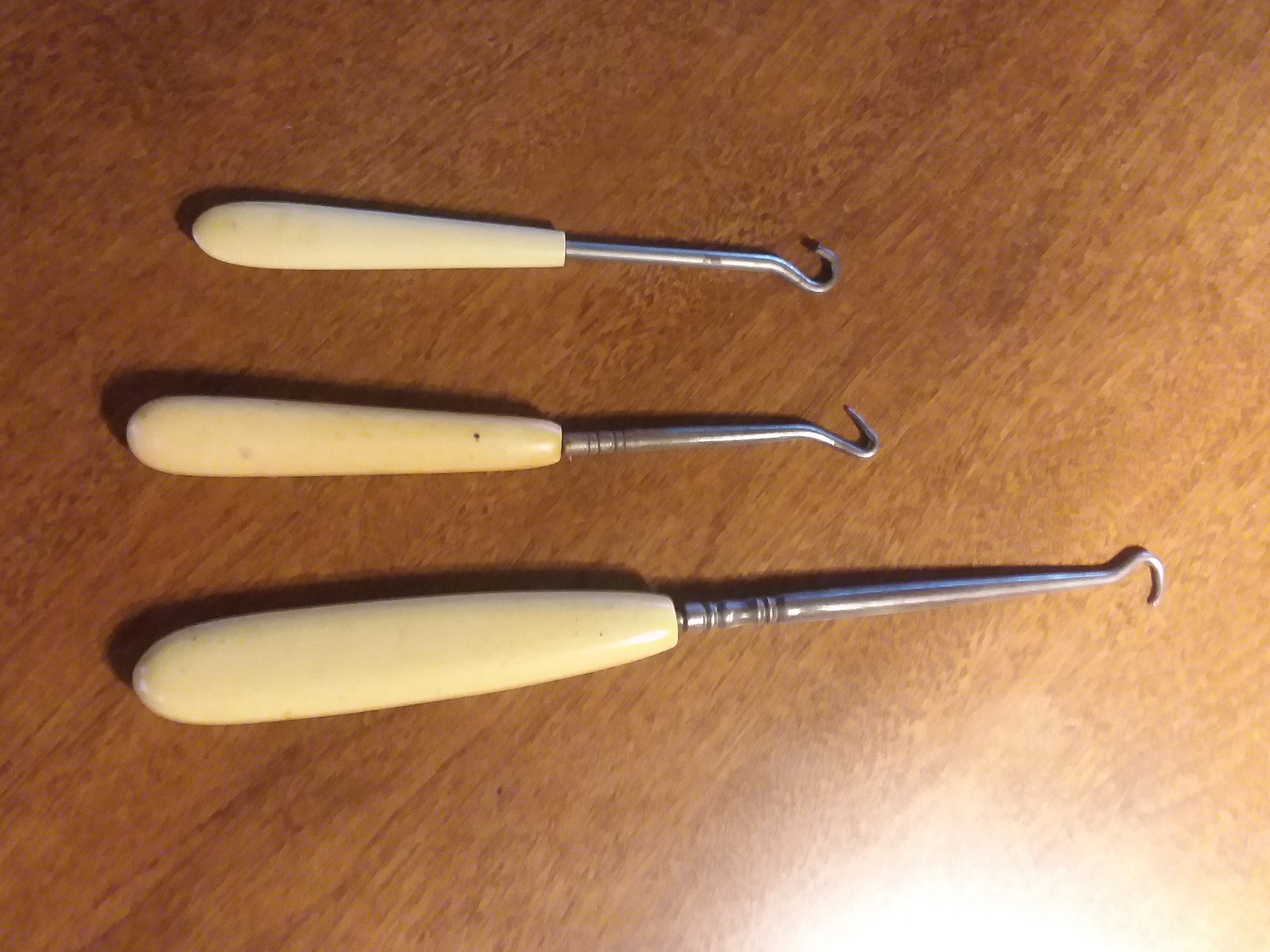 3 Shoe/button Hooks W/celluloid Handles - Etsy UK