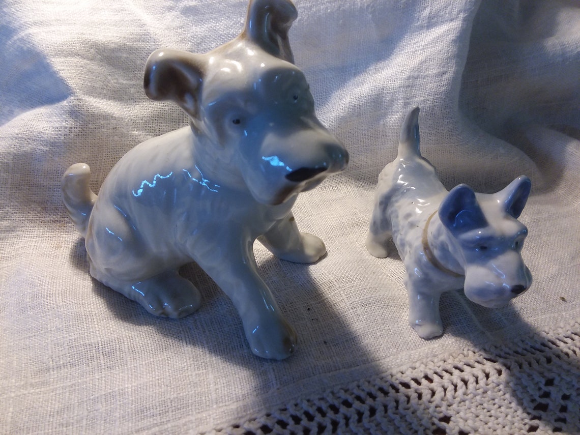 2 Ceramic Dogs Vintage - Etsy