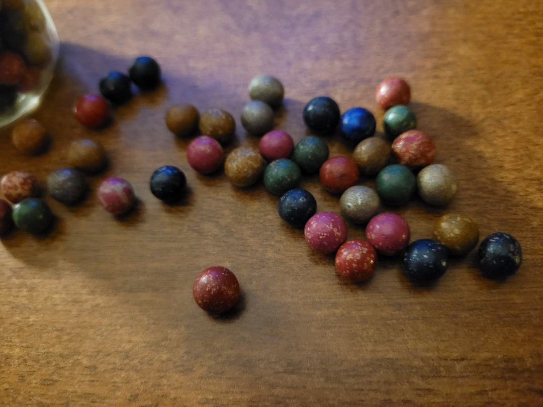Clay Marbles - Antique - Small Marbles - Mixed Lot - Etsy