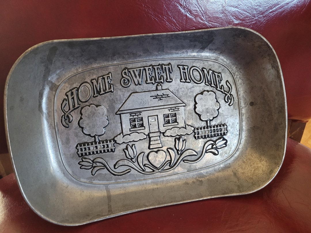 Wilton Armetale Embossed Bread Plate - Home Sweet Home - Some ...