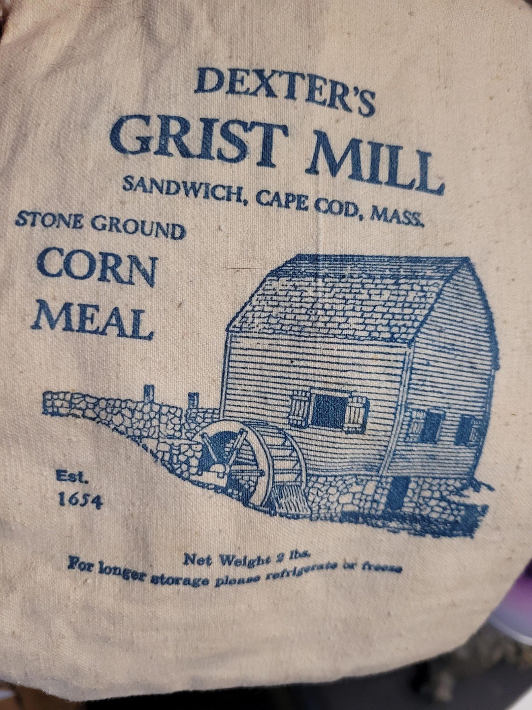 Dexter's Grist Mill Stone Ground Corn Meal Cloth Bag - Etsy