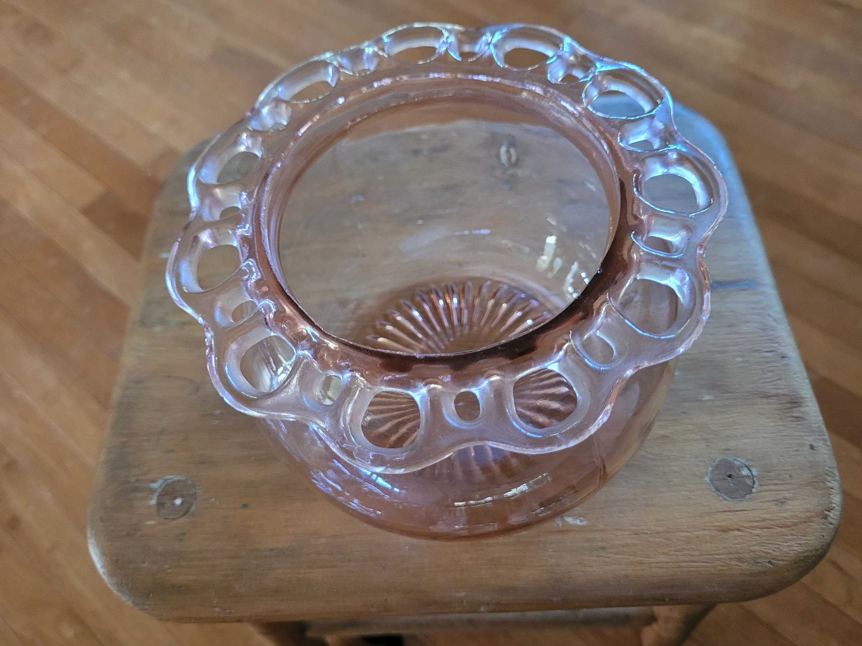 Old Colony Pink Depression Glass Vase/jar - Etsy