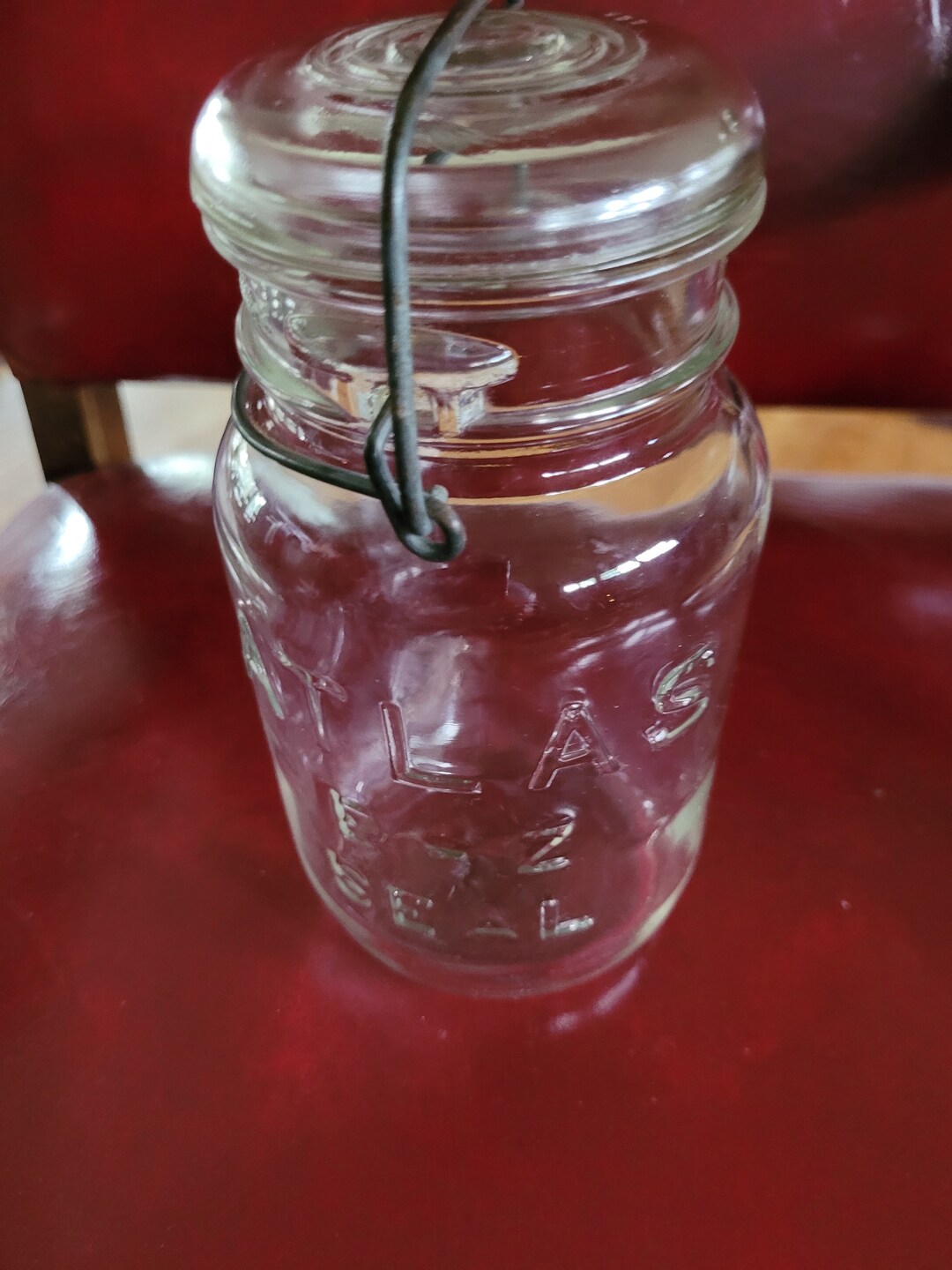 Atlas E-Z Seal Quart Glass Jar W/glass Lid & Bail Closure - Etsy