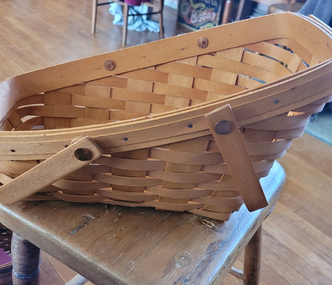 Longaberger Swing Handle Gathering Basket- 2002 - Etsy