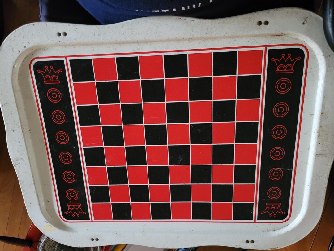 Metal Checkerboard Game TV Stand Tray - Has Rust - NO STAND - Etsy