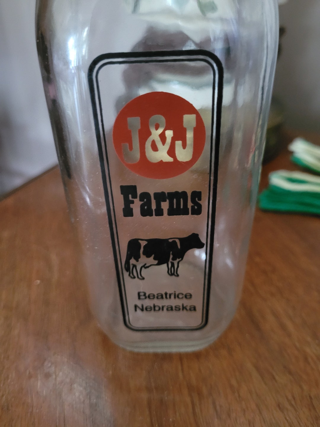 J & J Farms Beatrice Nebraska 1/2 Liter Milk Bottle - Etsy