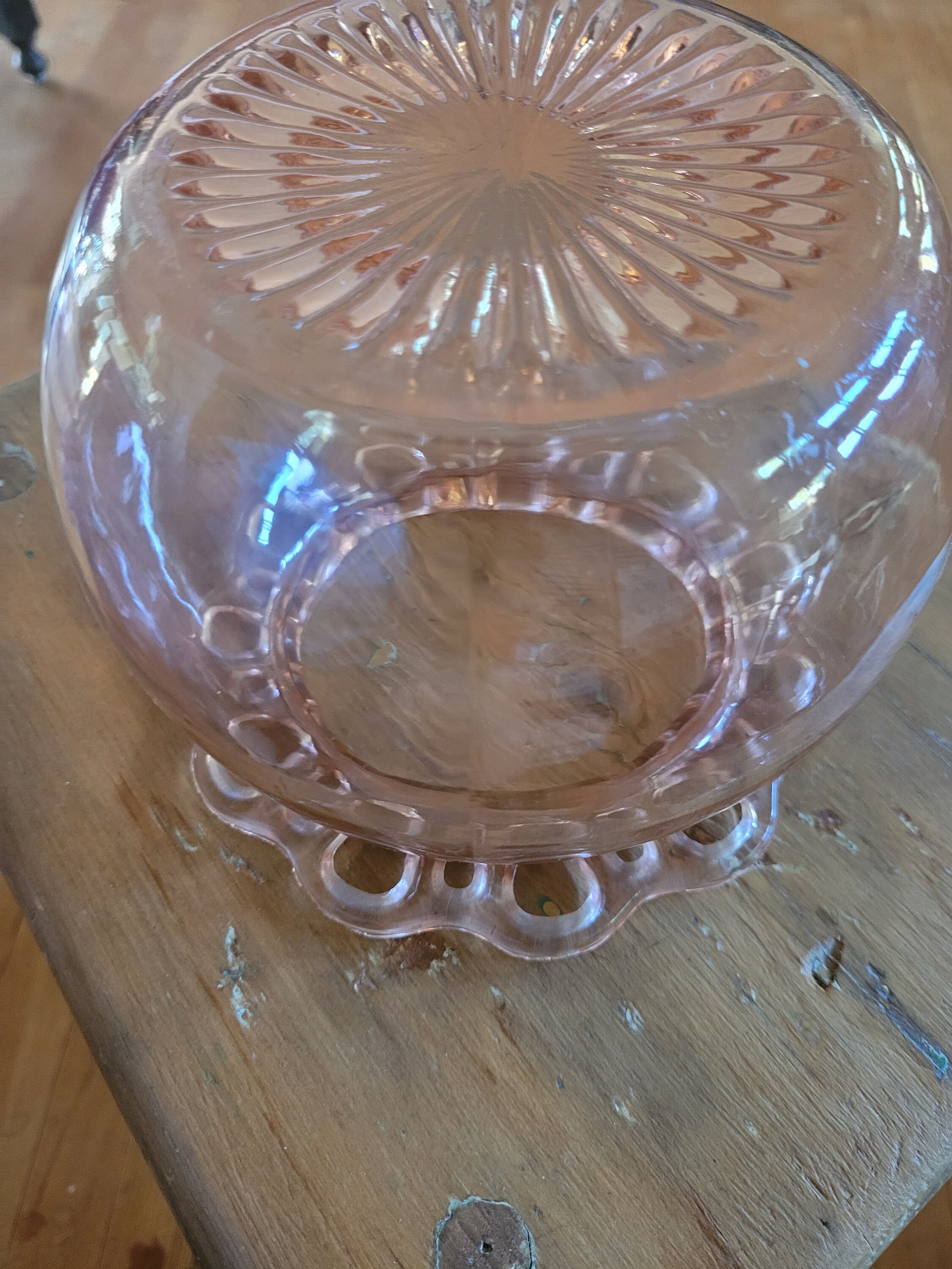 Old Colony Pink Depression Glass Vase/jar - Etsy