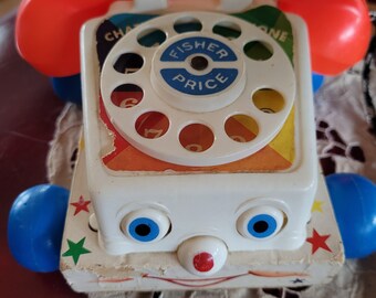 Vintage 1961 Fisher Price Chatter Phone 747 Telephone Pull Toy With ...