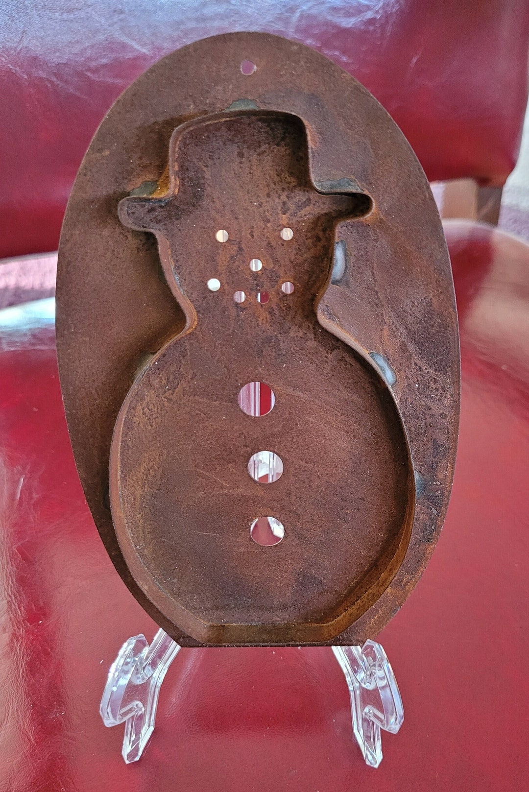 Rusted Snowman Wall Plaque - Etsy