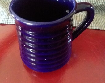 Cobalt Blue Pottery Coffee Mug - Etsy