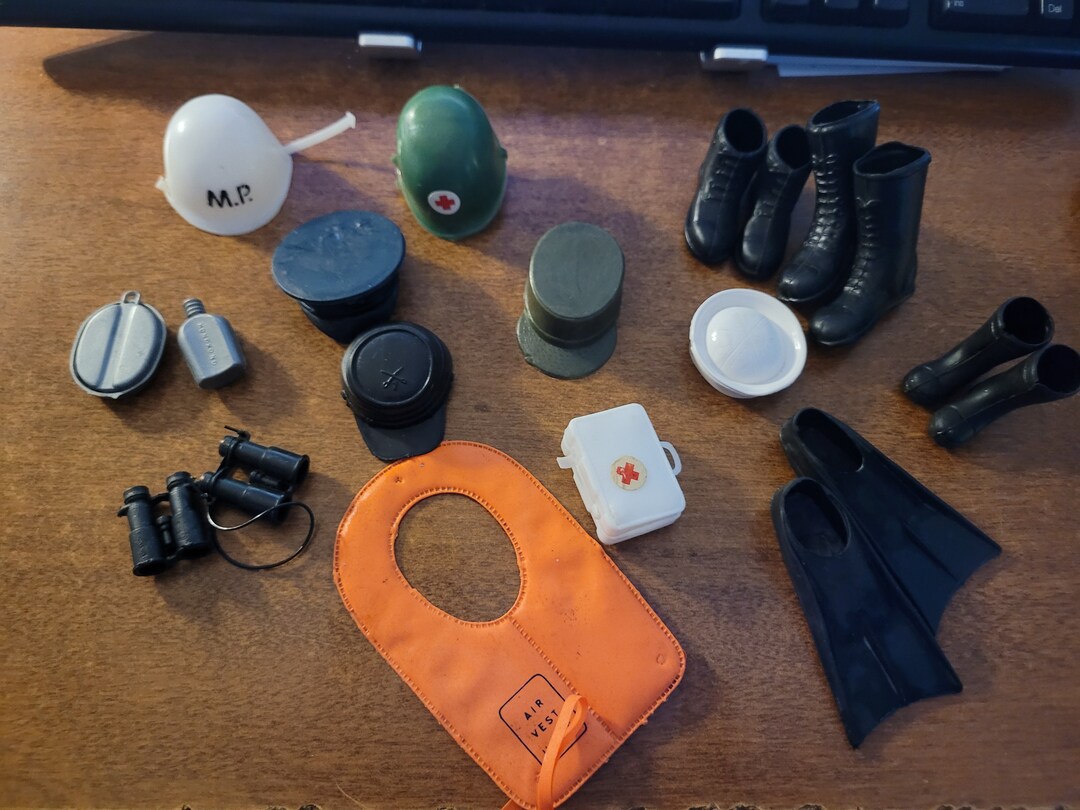 Action Figure Hats, Boots, Accessories - Vintage - Etsy