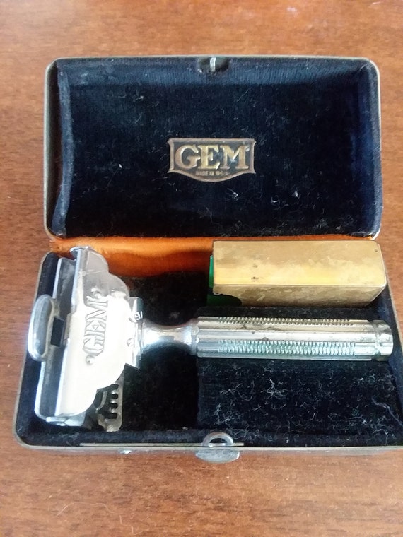 GEM Razor in Metal Case W/blade Holder - Etsy