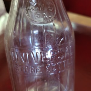 Universal Store 5 Cent Bottle - Pint Milk Bottle - Embossed - Ribbed ...