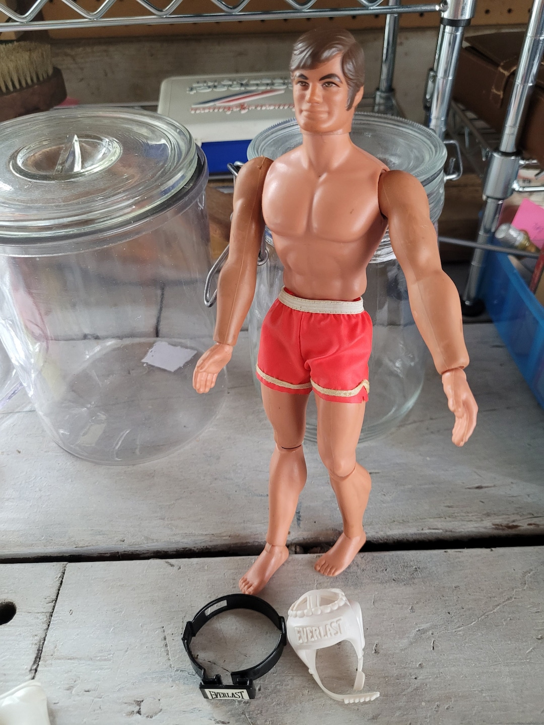 Big Jim Action Figure W/everlast Helmet and a Belt Set of Ski Poles ...